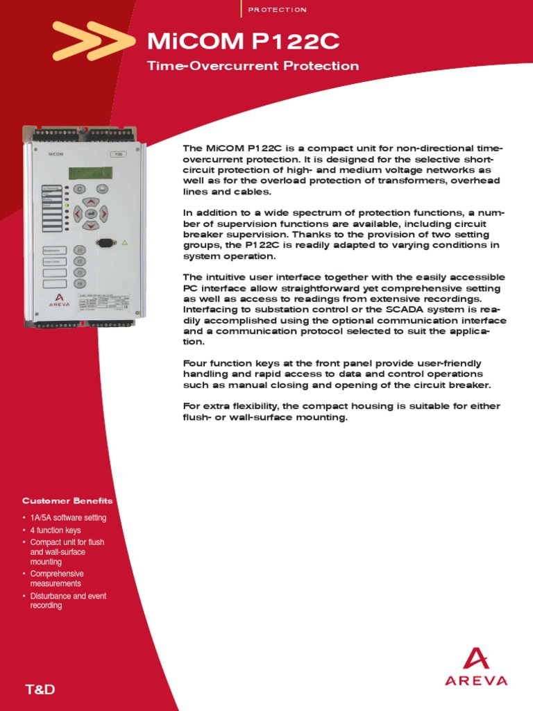 MiCOM P122C | PDF | Relay | Logic Gate