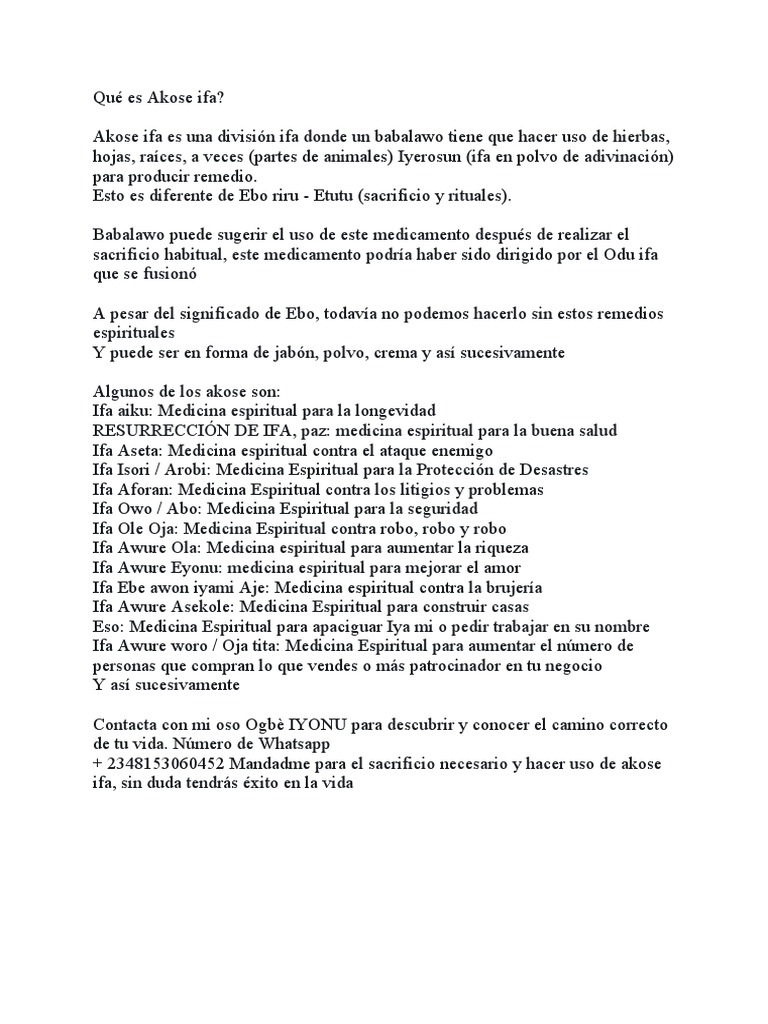 Qu Son Los AKOSE IFA | PDF