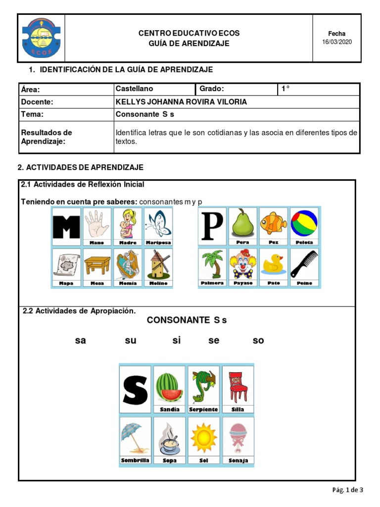 Guias Consonantes | PDF