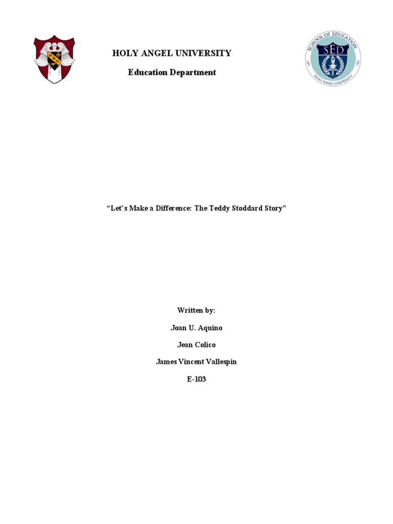 Teddy Stoddard Story Script | PDF