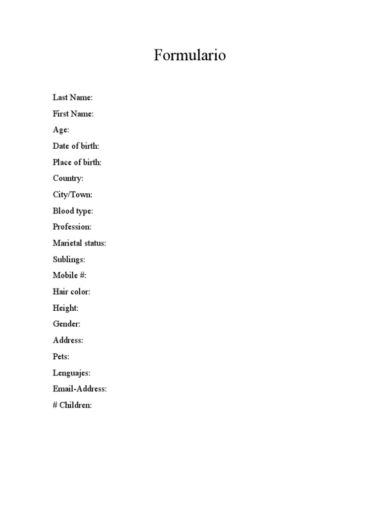Formulario Ingles | PDF | Política | Ciencias sociales