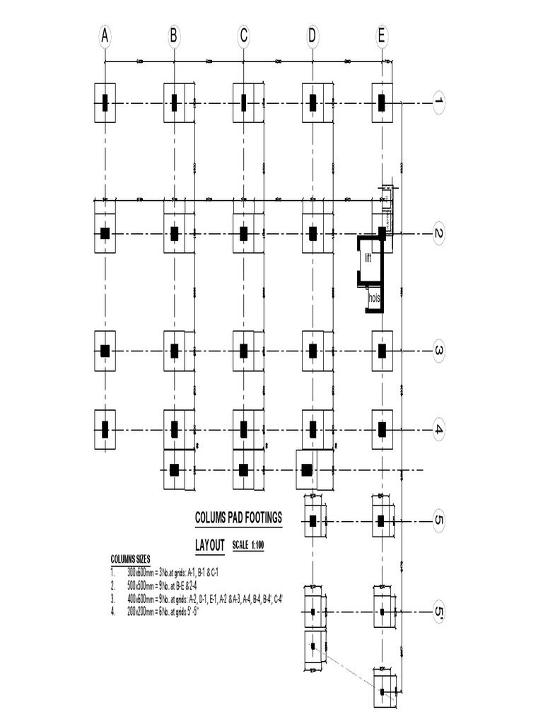 Electric lift hoist column layout drawing | PDF