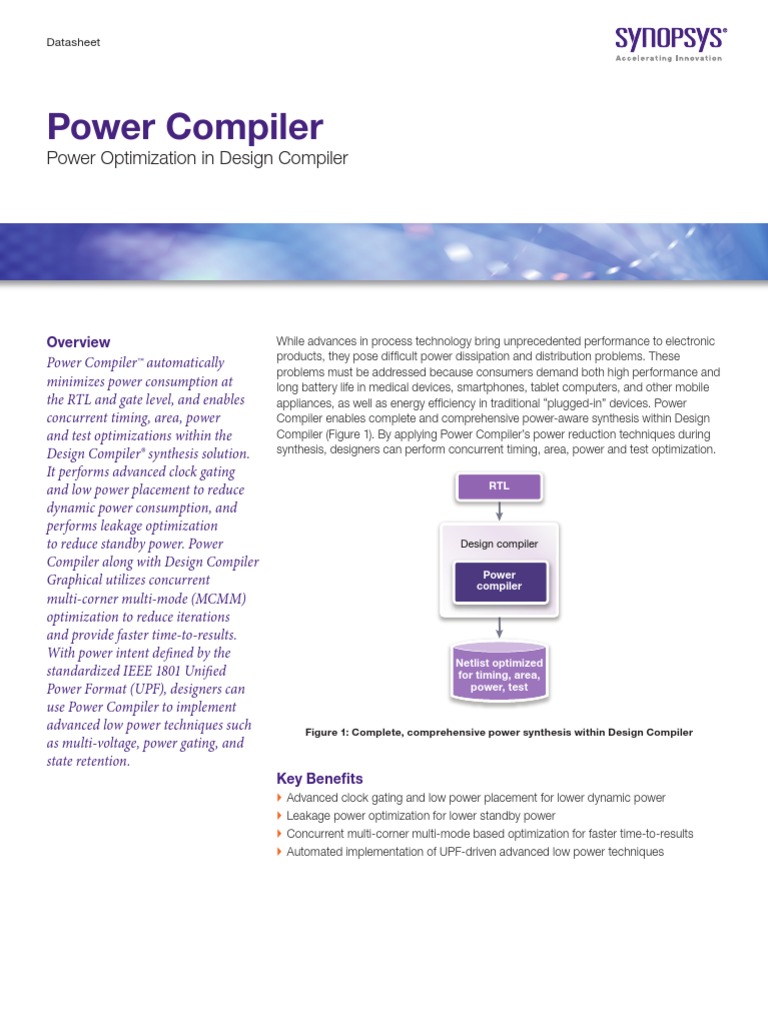 Power Optimization In Design Compiler Pdf Compiler Mathematical Optimization 2069