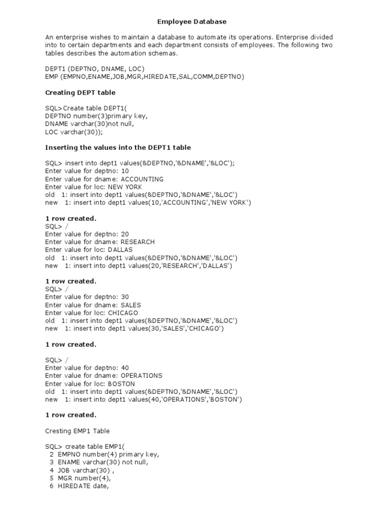 Employee Database 97-2003FINAL | PDF | Salary | Sql