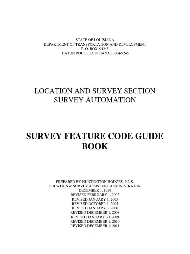 Survey Feature Code Guide PDF | PDF | Sanitary Sewer | Pipeline Transport