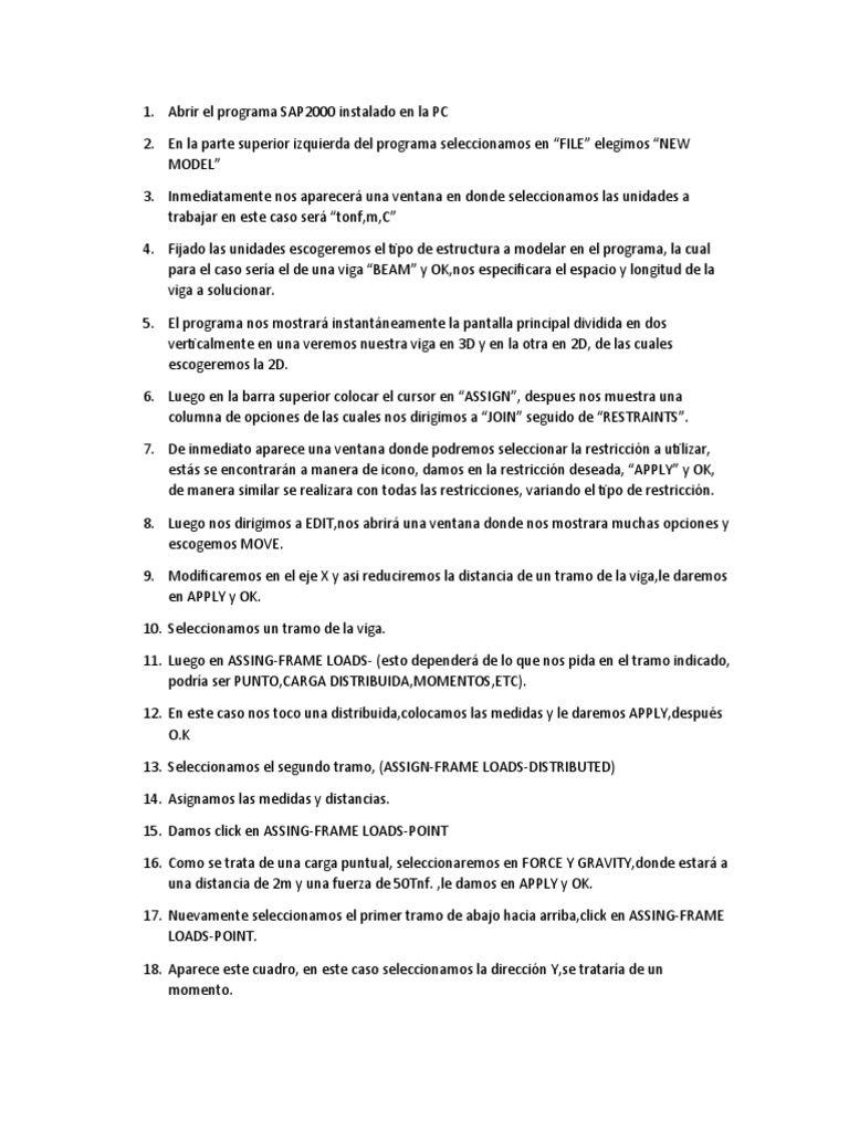 Pasos para El Sap 2000 | PDF | Ventana (informática)