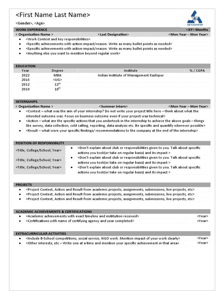 Comprehensive Resume Template | PDF | Learning