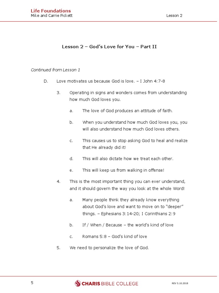 Lesson 2 God S Love For You Part II | PDF | Saint Peter | Love