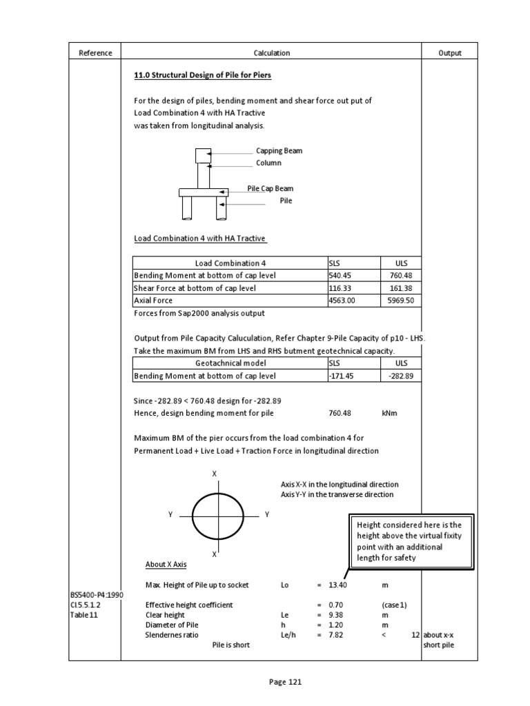 Pier P4 Pile | PDF | Bending | Deep Foundation