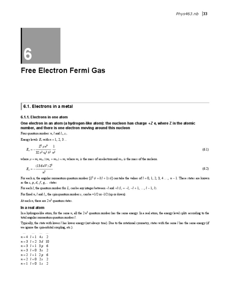 Chapter06 PDF | PDF | Electron | Energy Level