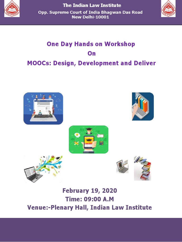 One Day Hands On Workshop Development Program On Moocs: Design, Development and Deliver | PDF ...