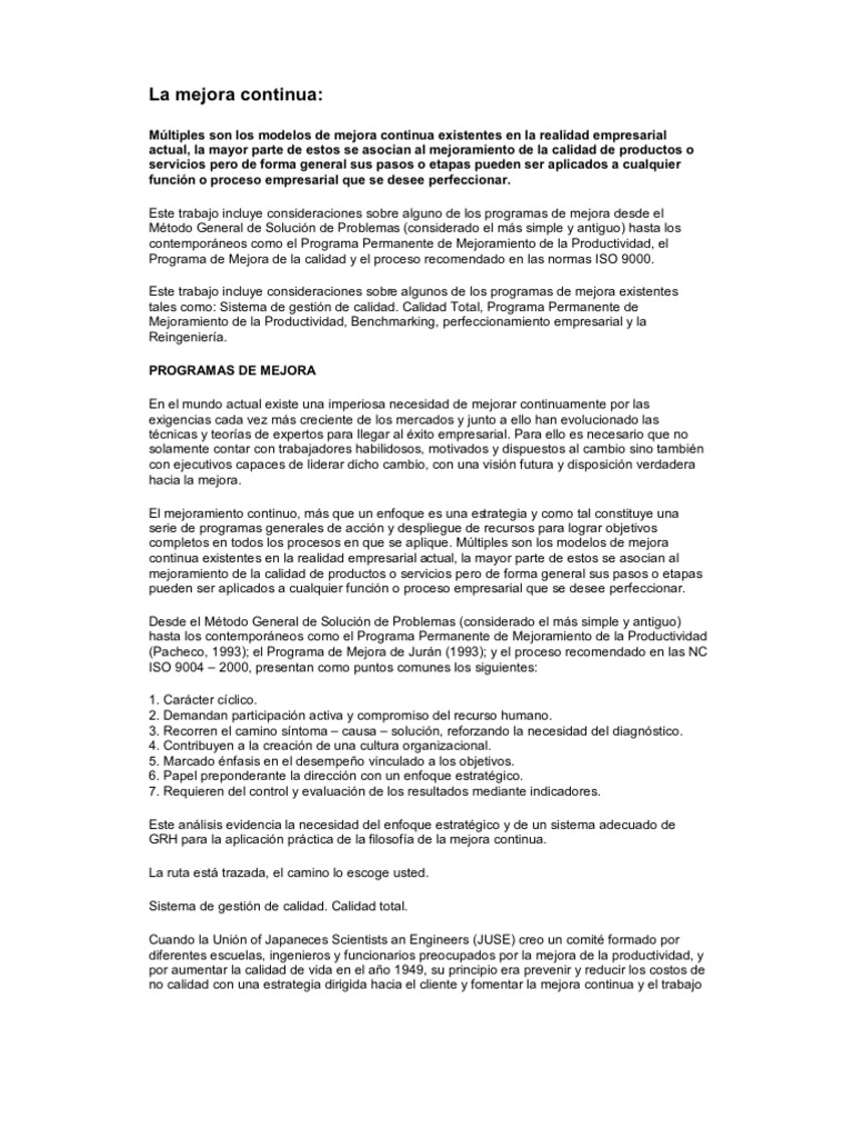 Documento Codificado: Análisis y Descripción | PDF | Calidad (comercial) | Benchmarking