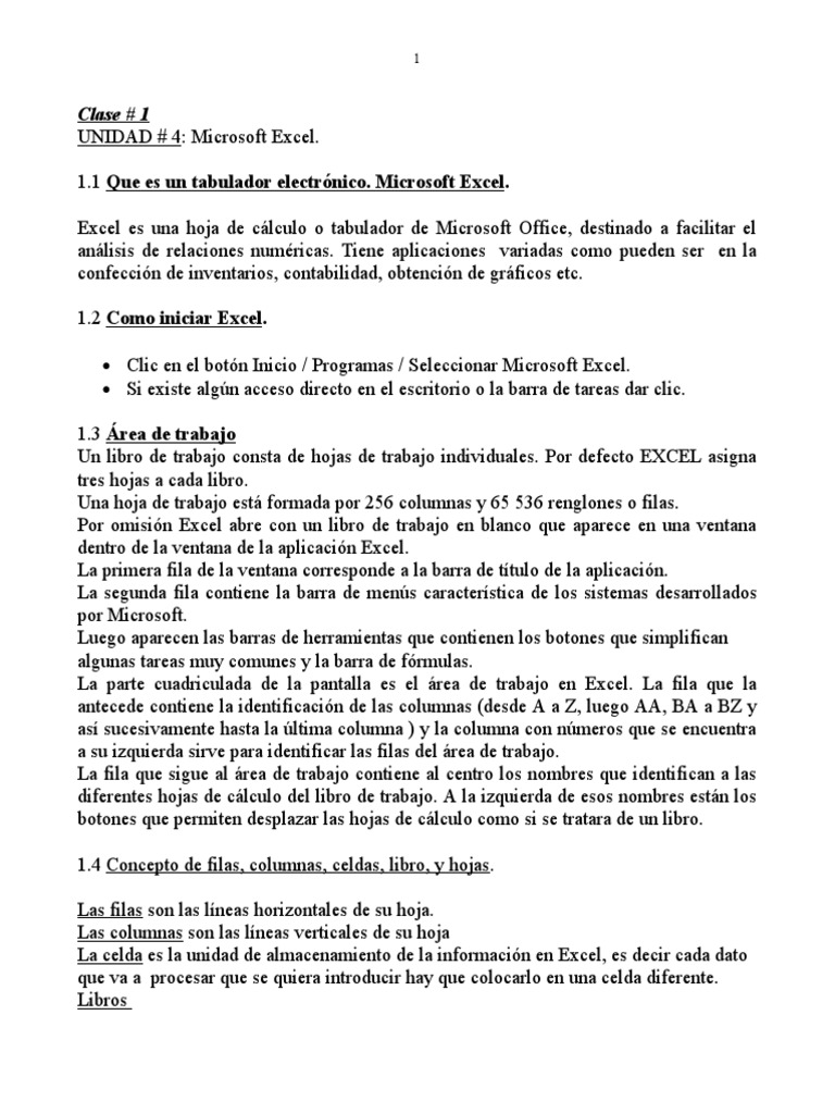 Plan de Clases de Excel 2006 | PDF | Hoja de cálculo | Microsoft Excel