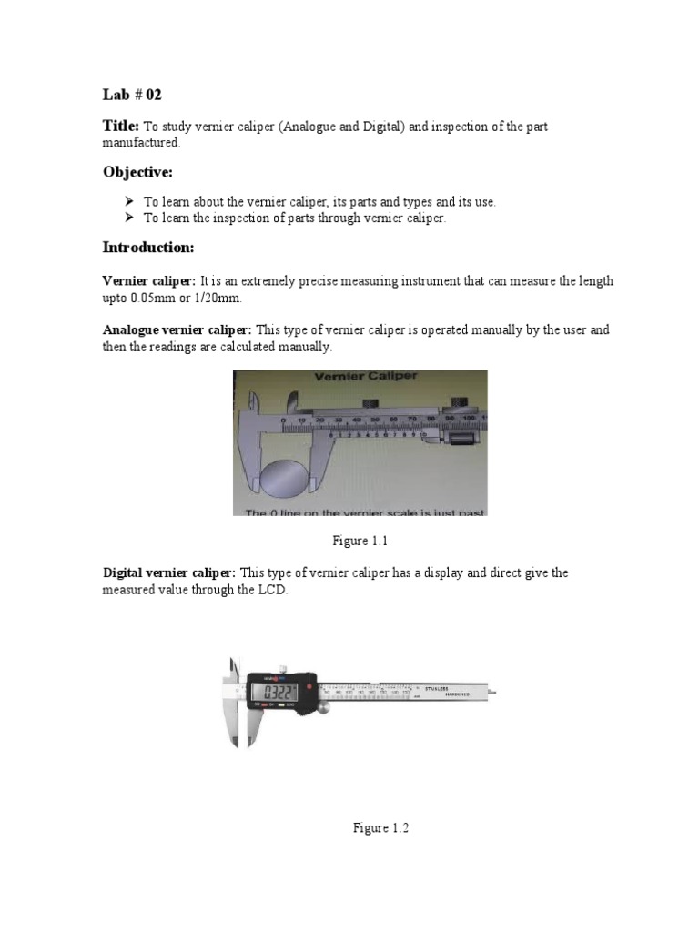 Lab 03 Metrology and SQC | Download Free PDF | Scientific Observation | Tools