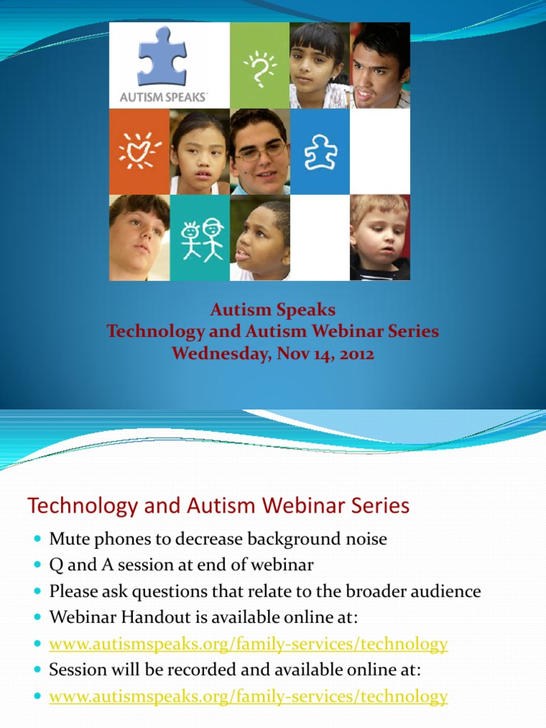 Technology and Autism Webinar Series | PDF | Autism Spectrum | Linguistics