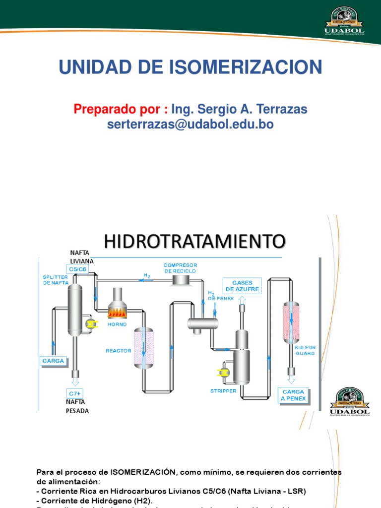 Unidad de Isomerizacion | PDF | Isómero | Ingeniería de Procesos Químicos