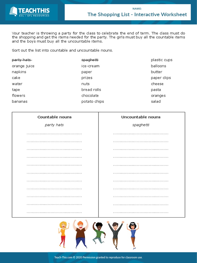 The Shopping List Interactive Worksheet | PDF | Foods