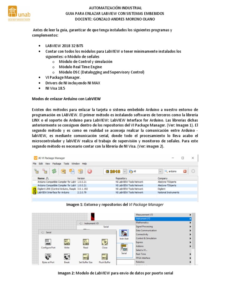 Metodos para Trabajar Arduino-Labview | PDF | Arduino | Sistema Integrado