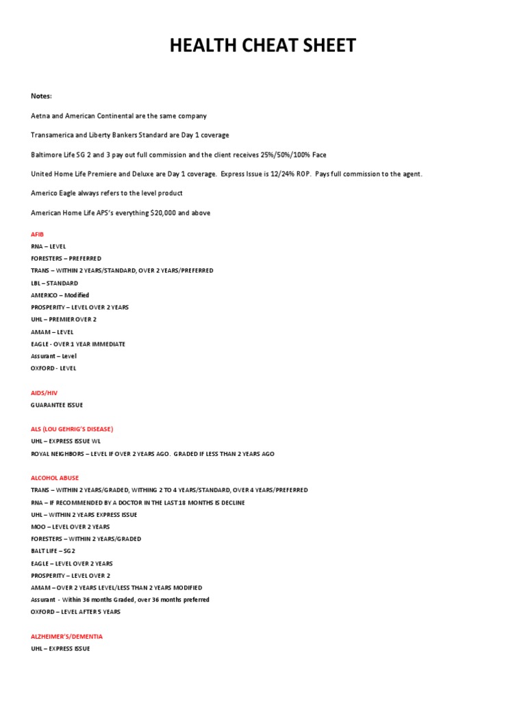 Health Cheat Sheet PDF | PDF | Kidney Disease | Diabetes