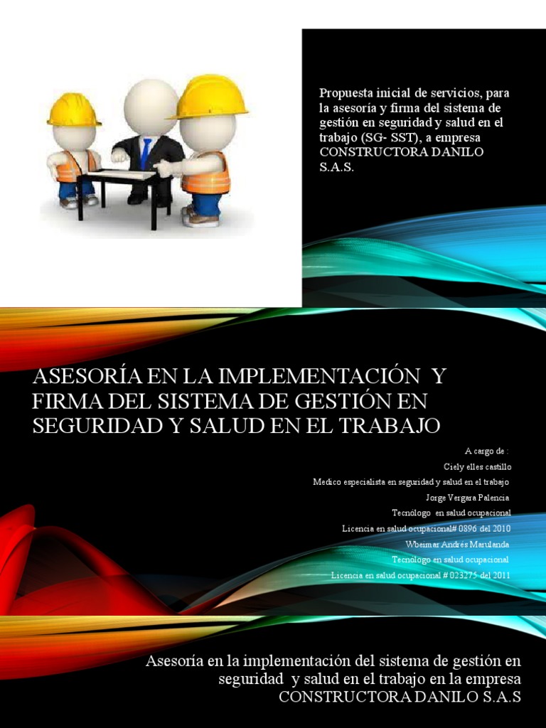 Cotizacion para Implementacion Al SG SST CONSTRUCTORA DANILO | PDF | Seguridad y salud ...