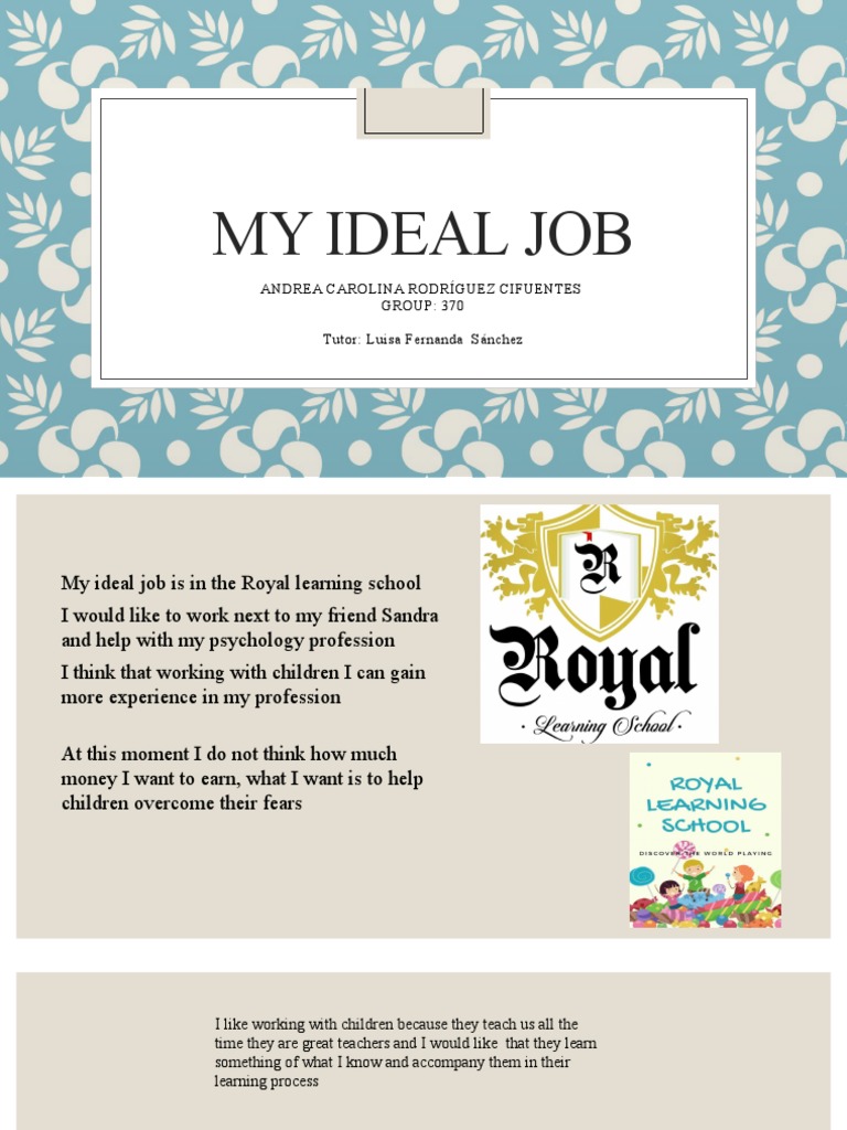 My Ideal Job | PDF