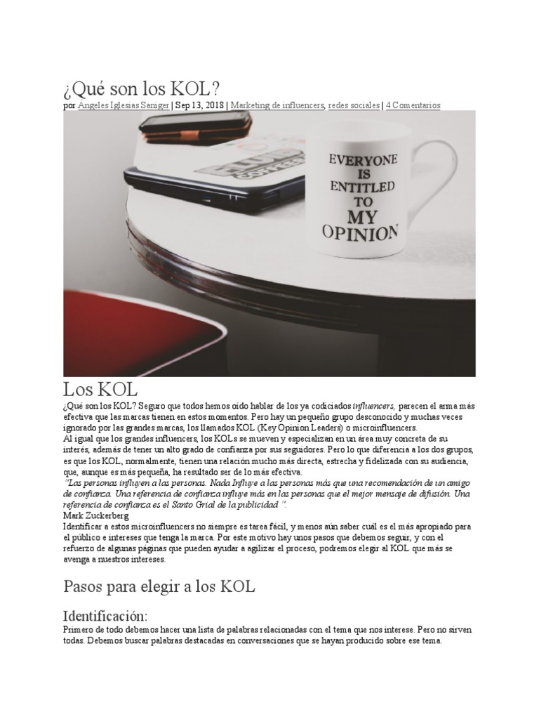 Qué Son Los KOL | PDF | Cookie HTTP | Comunicación