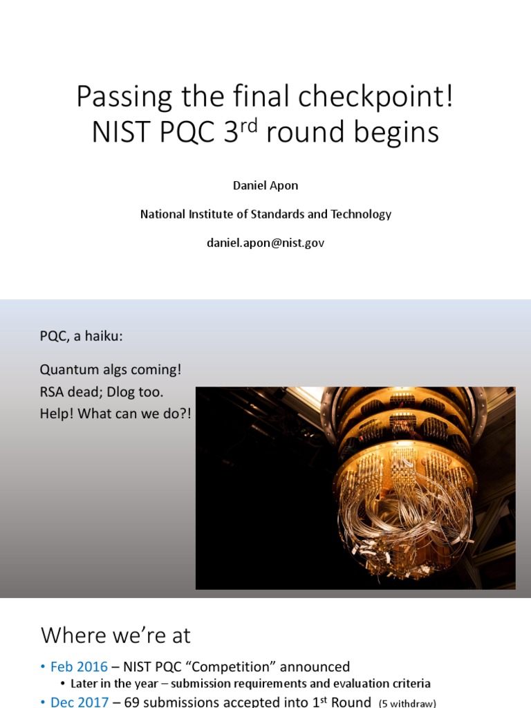 PQC Overview Aug 2020 (NIST) | PDF | Security Engineering | Public Key ...