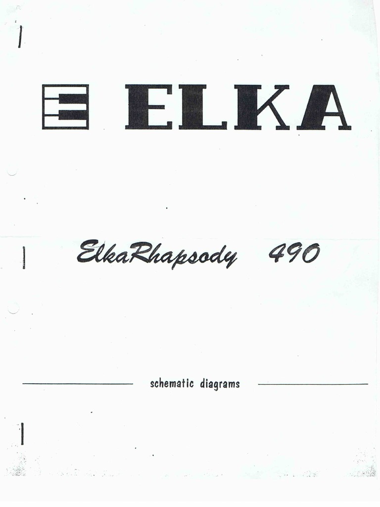 Elka Rhapsody 490 Schematic PDF | PDF