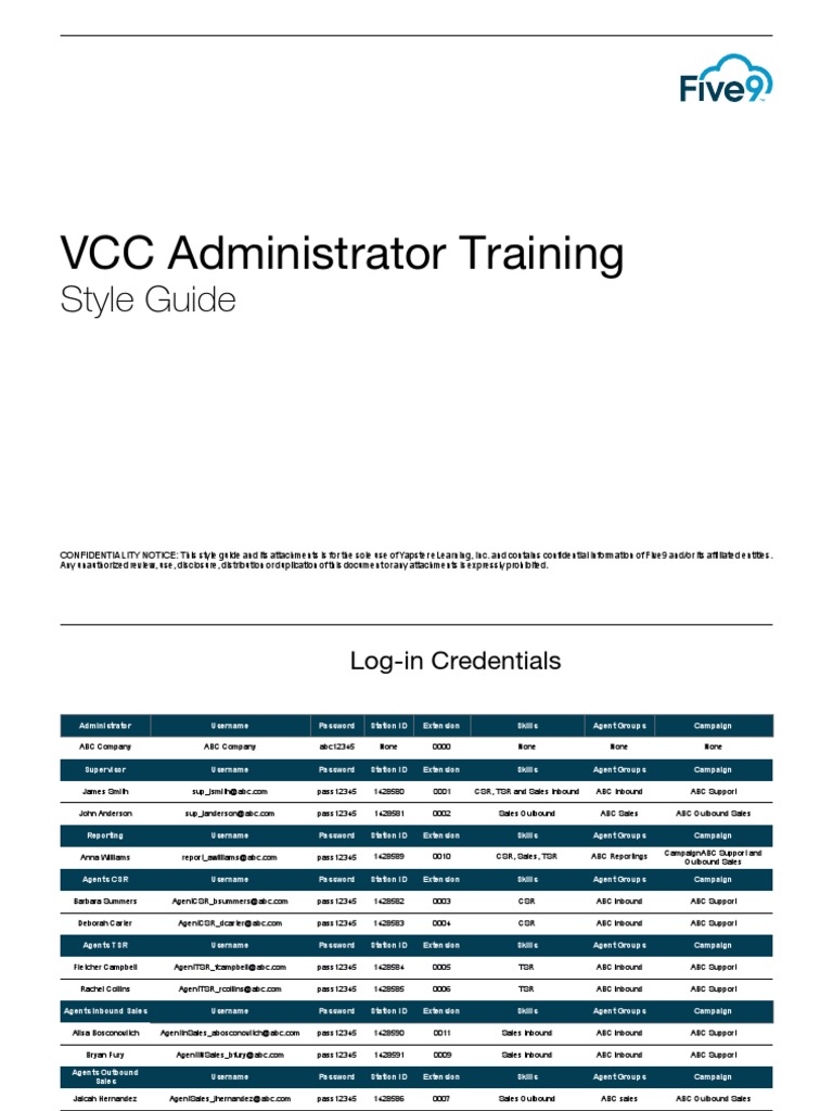 VCC Administrator Training: Style Guide | PDF | Human–Computer ...