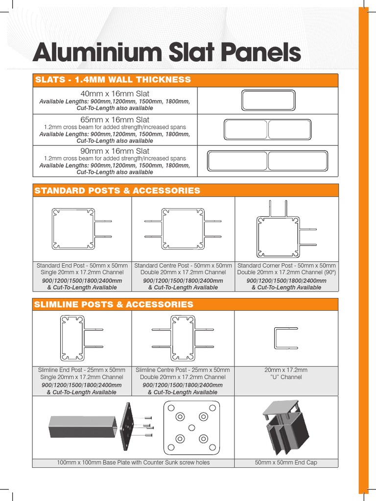 Stratco Aluminium Slat Fence Guide | PDF | Building Materials ...