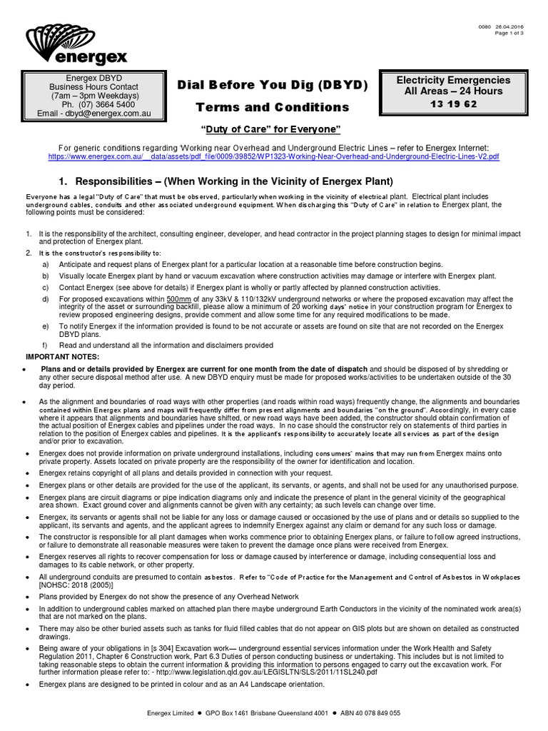 Energex Terms & Conditions | PDF