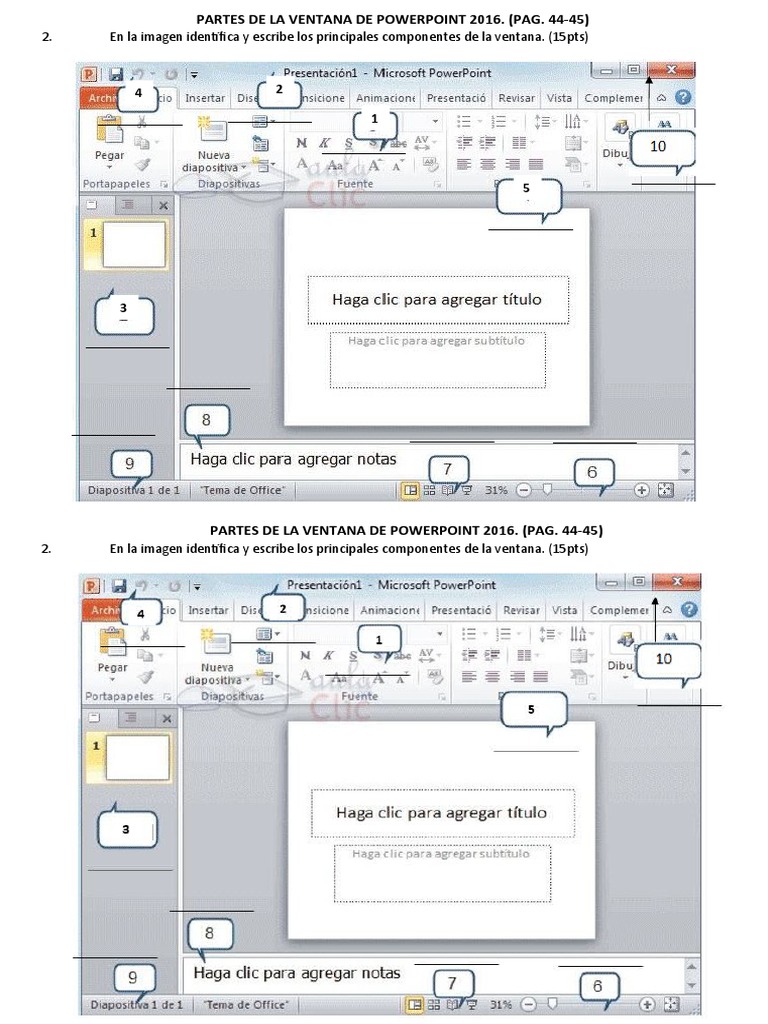 Partes de La Ventana de Powerpoint 2016 | PDF