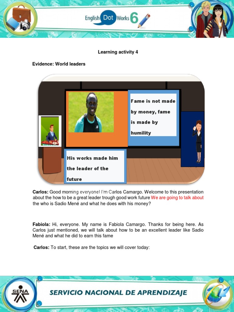 Sadio Mané: Leadership Through Humility | PDF | Sports | Leisure