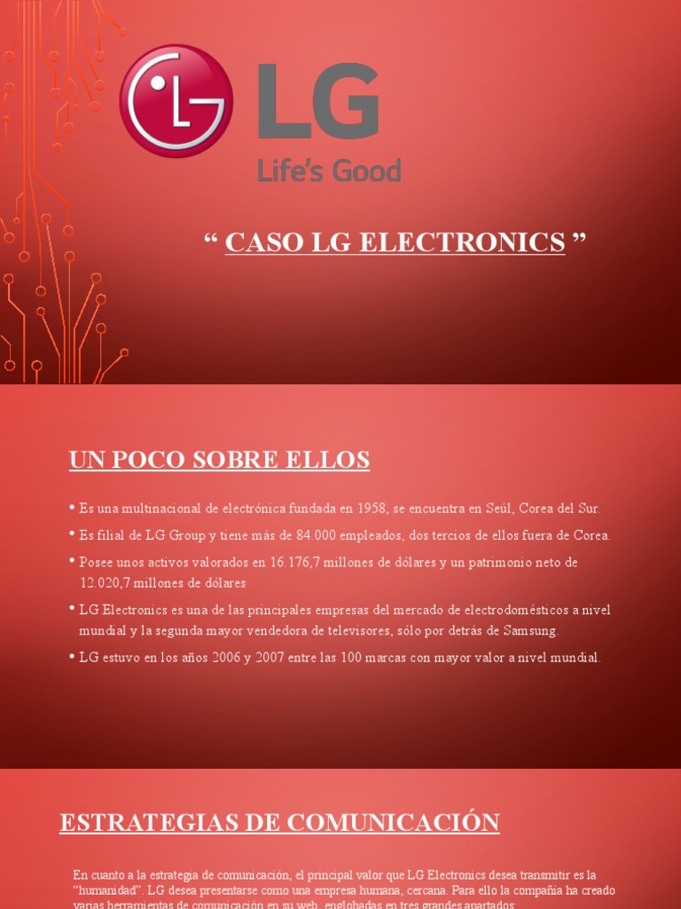 Análisis de la estrategia de comunicación de LG Electronics | PDF ...