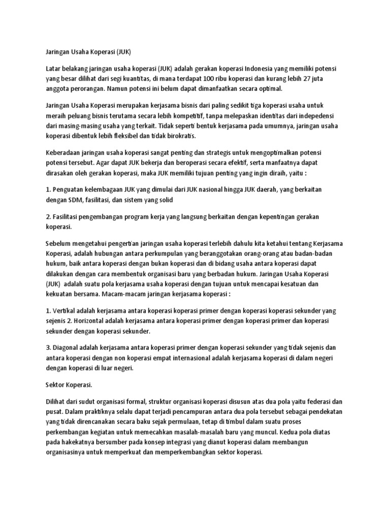 Jaringan Usaha | PDF