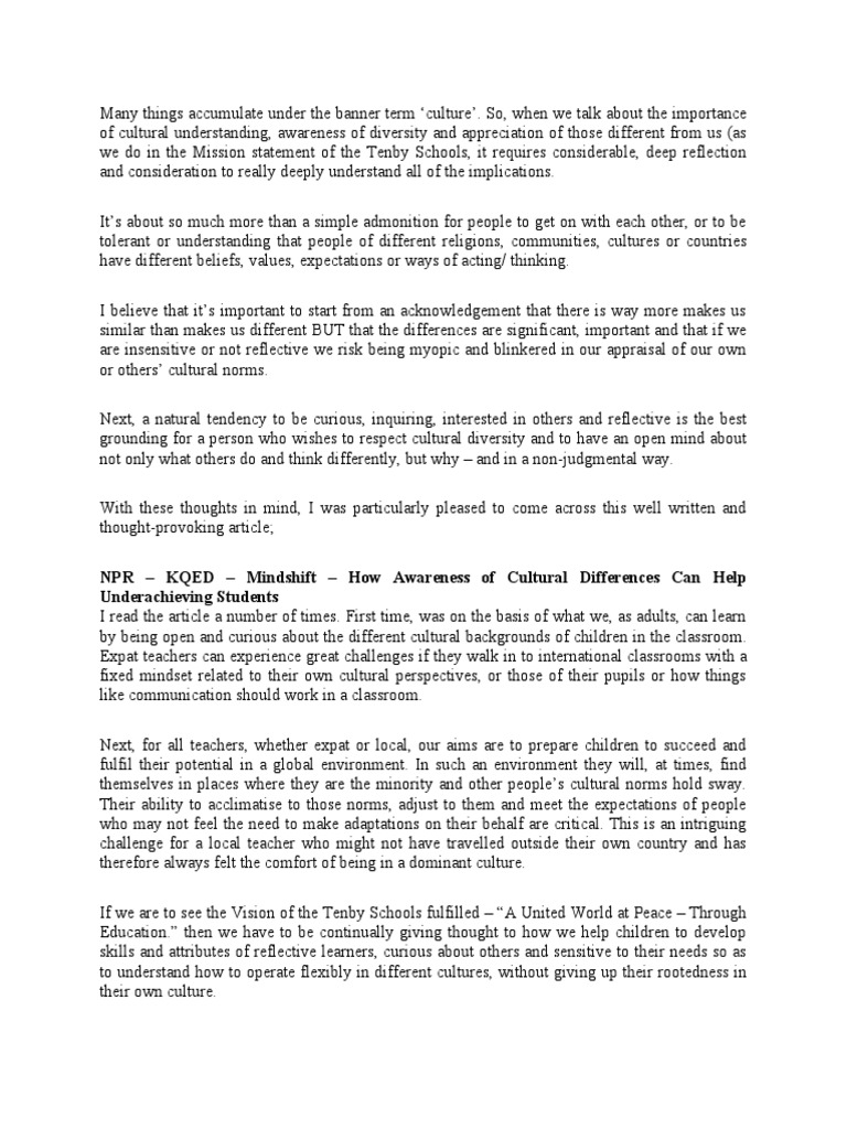 NPR - KQED - Mindshift - How Awareness of Cultural Differences Can Help ...