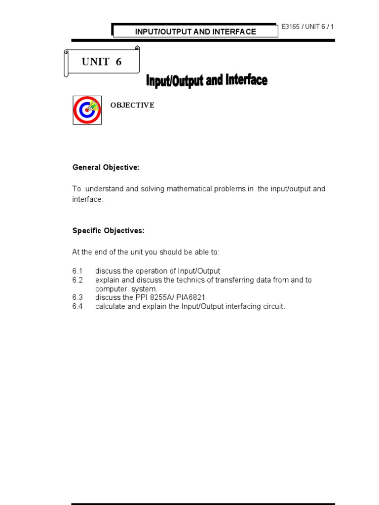 UNIT6 | PDF | Input/Output | Analog To Digital Converter