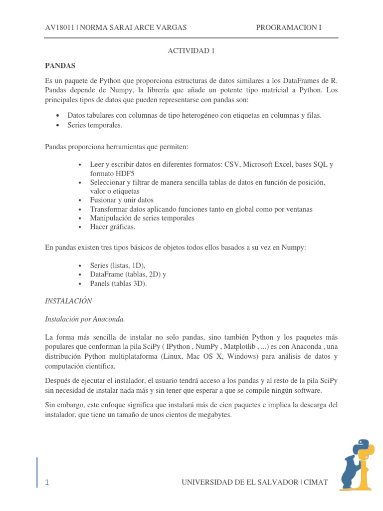 Actividad 1 | PDF | Python (lenguaje de programación) | Software multiplataforma