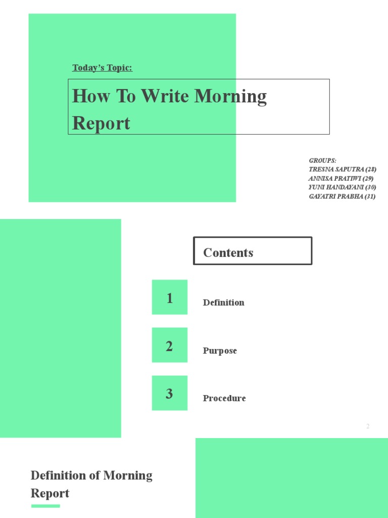 28-30 Morning Reports How To Make | PDF | Patient | Hospital