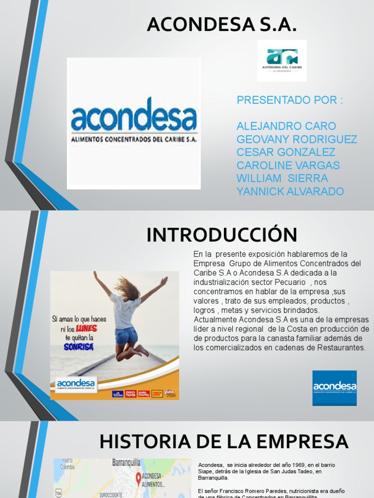 Modelo de Negocio Acondesa Sas | PDF | Calidad (comercial) | Alimentos