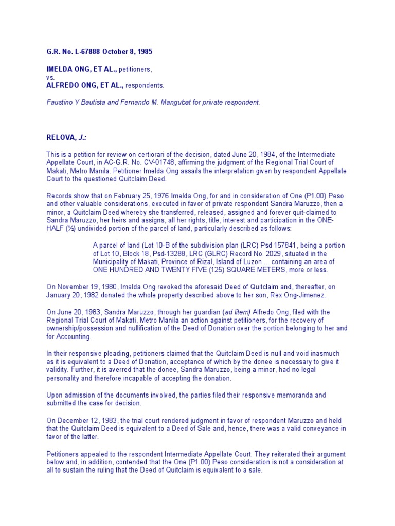 Ong Vs Ong | PDF | Annulment | Virtue