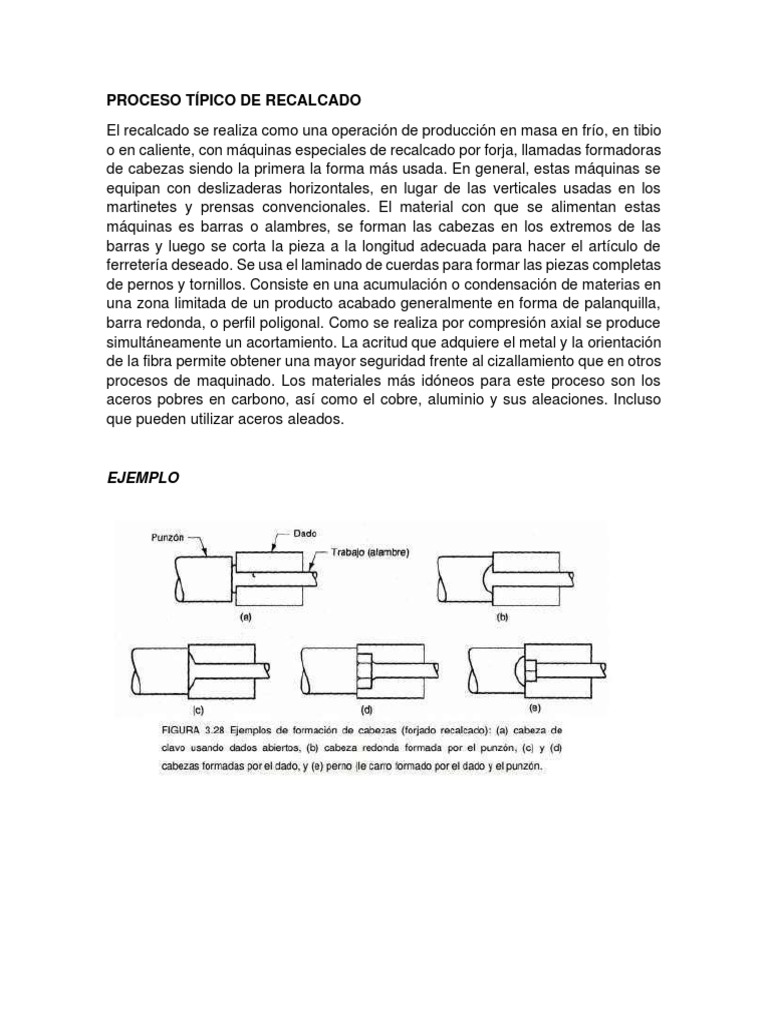 Proceso Típico de Recalcado | PDF