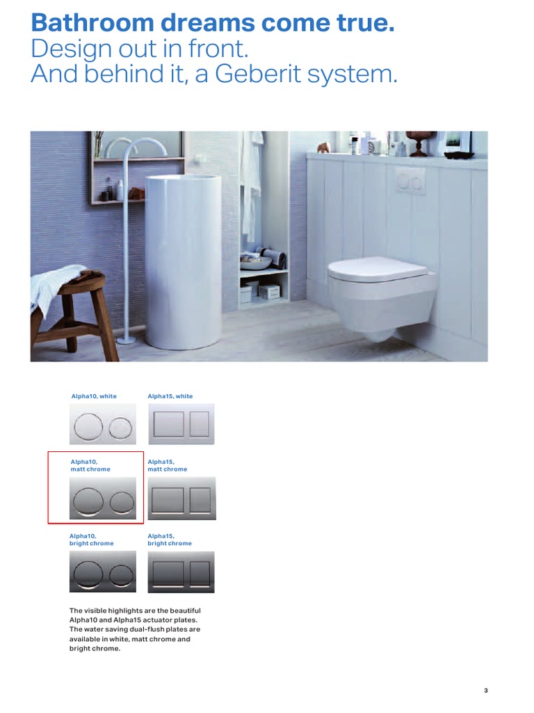 Geberit Alpha 10 Matt Concelaed Cistern | PDF | Pump | Hydraulic ...