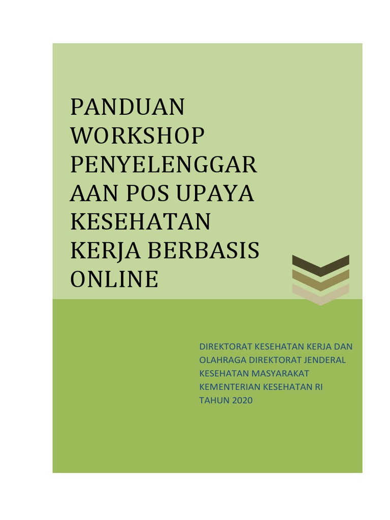 Panduan Workshop Pos UKK 2020 | PDF | Bisnis | Ilmu Sosial