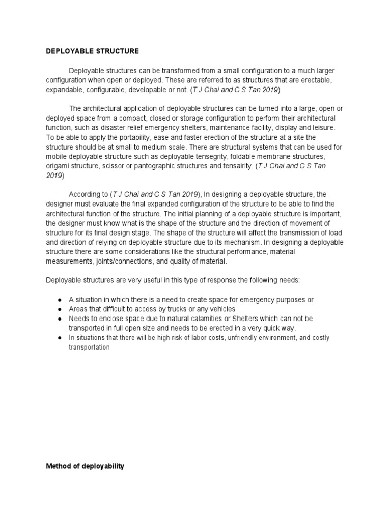 Deployable Structure | PDF | Friction | Truss