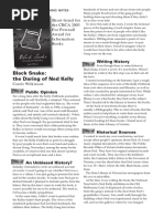 CHAPTER SUMMARIES of Carole Wilkinson's Book 'Black Snake - The Daring of Ned Kelly' | PDF ...