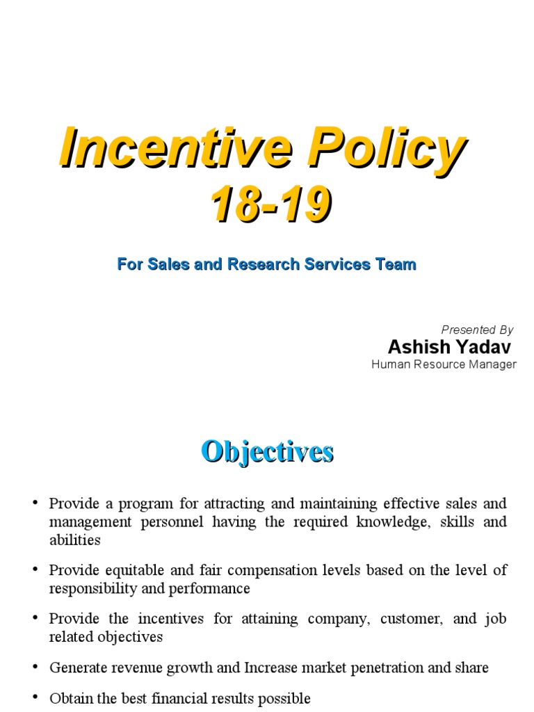 Incentive Policy | PDF | Incentive | Employment