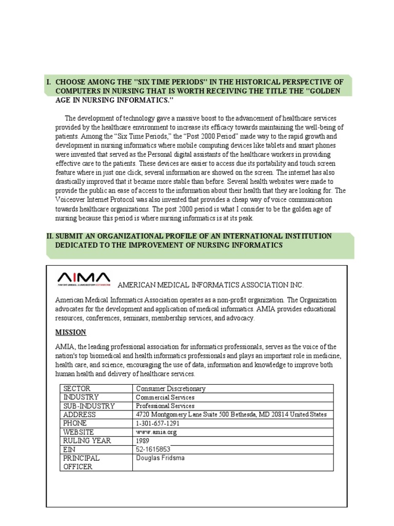 Course Unit 1 Tasks | Download Free PDF | Health Informatics | Health Care