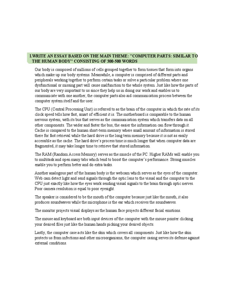 Course Unit 3 Tasks Pdf Random Access Memory Central Processing Unit