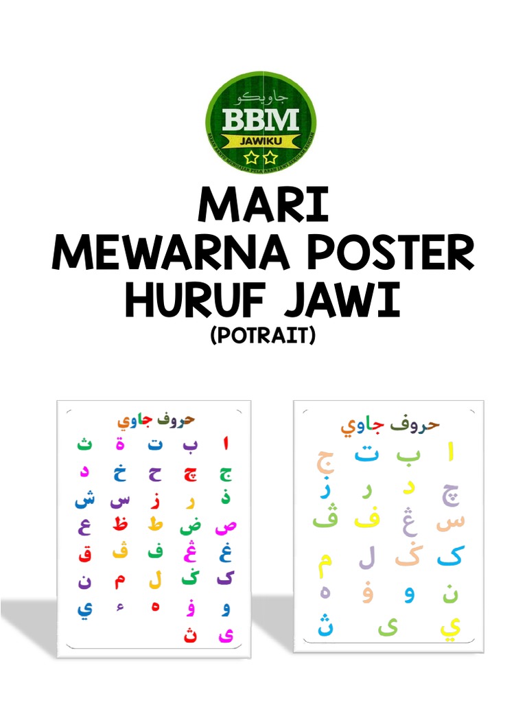 warna poster huruf jawi